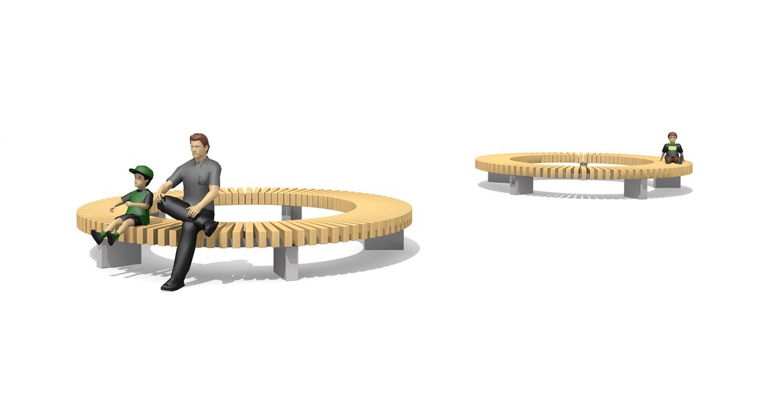 Forma Beton Rundbank : Produkte - Parkmobiliar : Hinnen Spielplatzgeräte AG